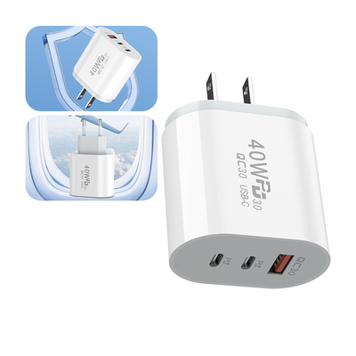 40W GaN USB C Charger Quick Charge EU US Plug PD USB-C Type
