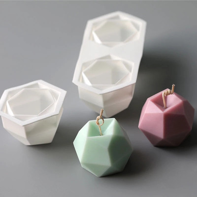 极速Rhombus Ball Candle Mold Magic Ball Cube Geometric Shape