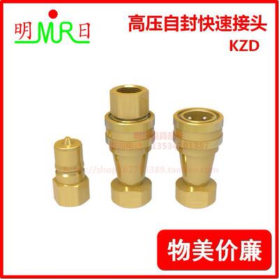 高温高压内螺纹双自封快速接头KZD-01-02-03-04-06-08SF冷却接头