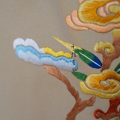 初级难度《无恙无忧m》灵芝刺绣diy真丝材料包 十指春风传统刺绣