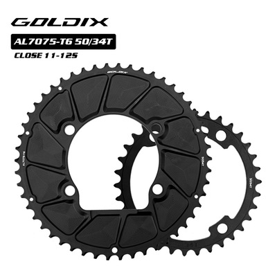 GOLDIX公路自行车CNC变速双盘8100/9100四爪牙盘110BCD正负齿盘片