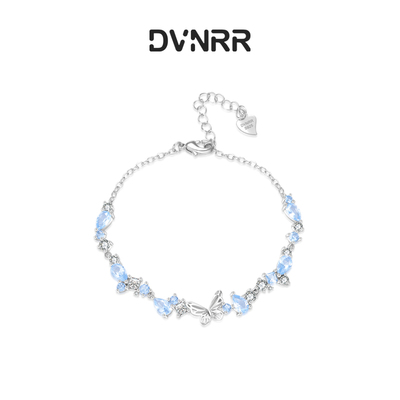 DVNRR海蓝蝶语 设计师原创蝴蝶清新手链s925银礼物送女友