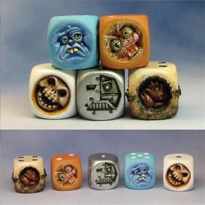 适配跨境爆款 Monster Dice from the role playing 怪物表情骰子
