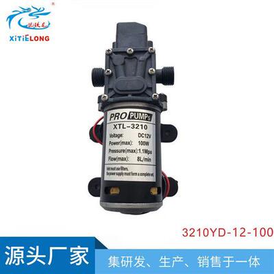 洗铁龙电动隔膜泵 12V水泵高压洗车泵 打药直流自吸增压24V100W