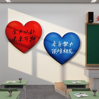 厉害了我的班级布置教室装饰开课小D学初中黑板报励志氛围文化墙