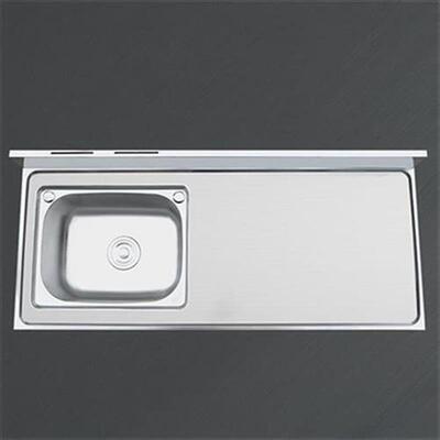 极速厨房不锈N钢水gi槽台面一体成型带支架洗菜盆单水槽洗碗水池