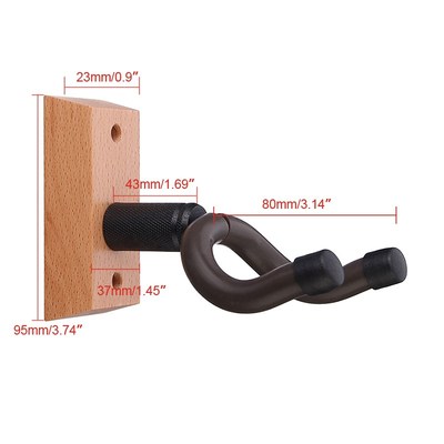 1pc Wooden Base Guitar Hangers Wall Mount Hooks Stand Holder