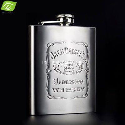 极速SainlEQEess Steel Hip lask 7OZ FWhiskey Flagon Winet otB
