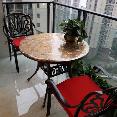 极速阳台桌椅组合三件套户外铸铝庭院花园茶 几圆桌室外一桌两椅