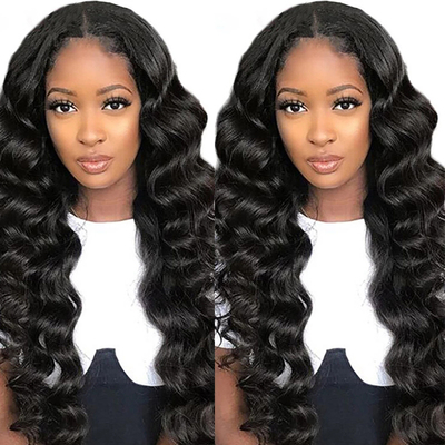 9A human ihair extensons loose wave bundles weave hairs
