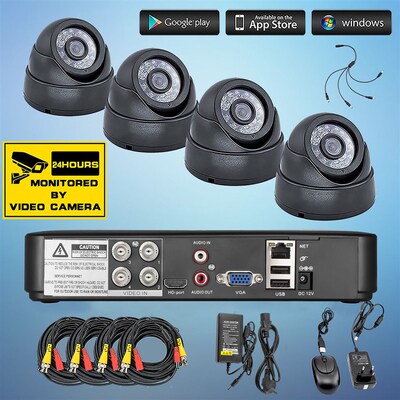 极速4CH DVR 1300TVL Indoor IR Home CCTV Surveillance Securit