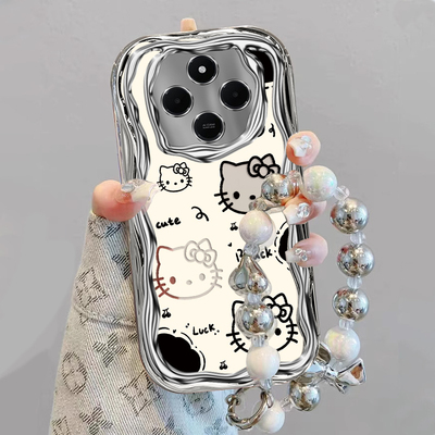 适用红米14R手机壳小米Redmi14R5G保护套2411DRN47C新款外壳R14电镀奶油KT猫RED全包Redim防摔Redmin女高级感