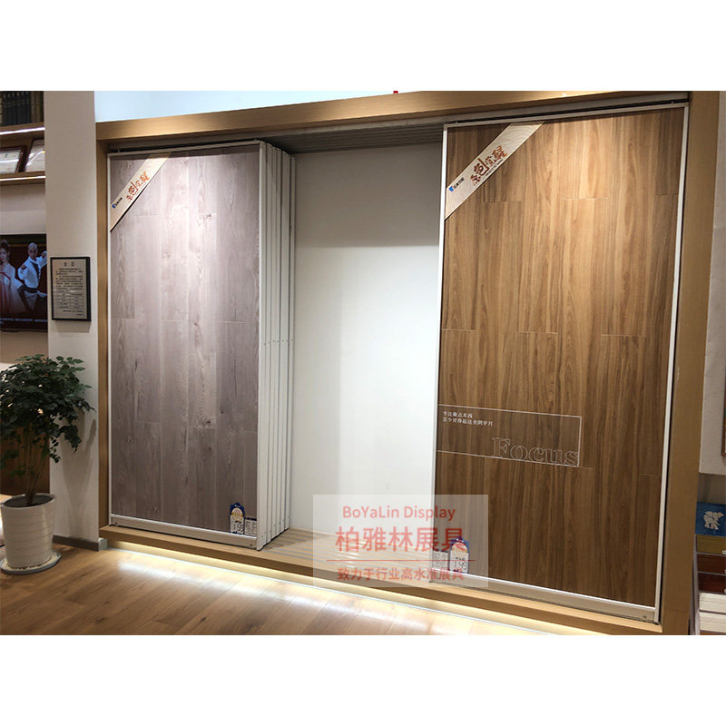 木地板展架推拉瓷砖板材门板艺术漆样品I铝扣板展示架多功能立式