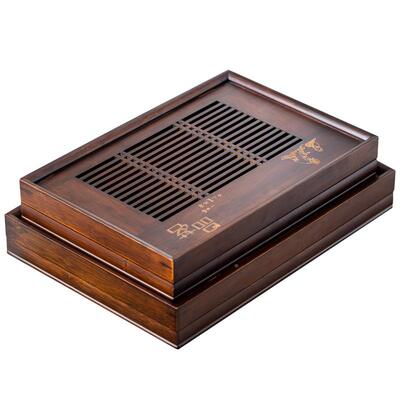 简茶盘家用竹制约小型茶台沥水托盘家用功夫具储水茶式蓄JM-ZCP水