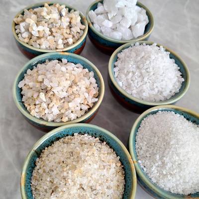 石英砂肌理砂画用超白石英砂水处理滤料石英砂黄色石英砂