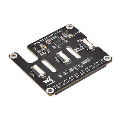 树莓派5双通道2路PCIe扩展板RaspberryPi5可叠加多种扩展模块