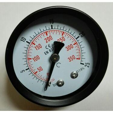 轴向无边气压表 压力计表 y-50-z en837-1 0-800psi 0-60bar 50MM