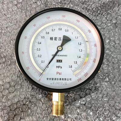 精密压力表 0.4级 压力 0-1.6mpa 232psi 表盘直径150mm yb-150a