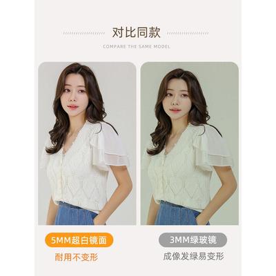 全TZP身镜可动现移代简约落地网红服衣装店显瘦试镜子拱形穿镜家