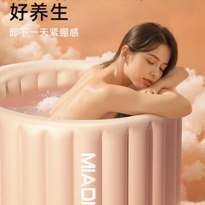 云朵大充桶气泡澡桶叠人家折用洗F98T5M75澡桶自动加热浴缸成人浴