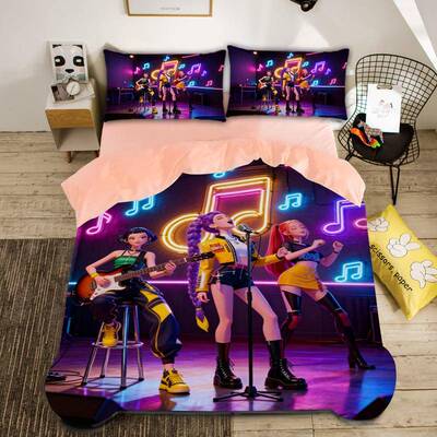 可爱BVP四季款亲肤磨毛件猎魔女团男生宿套舍床品被三套四件套