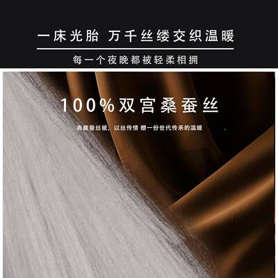 双宫桑蚕丝丝工厂直发纯手工拉制长被蚕丝被光子胎轻盈柔91072软