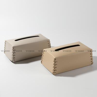 现代间简约纸21282高档皮革巾盒几家居客厅茶餐桌抽纸盒样板房软