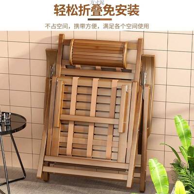竹椅折叠躺折叠人椅摇摇凉躺椅夏天午休椅午睡懒人阳台CPI成老人