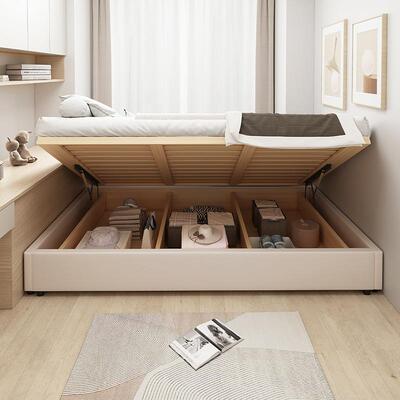 榻米地台床酒店落地实木排骨榻50232架卧室加密全木实床架无头床