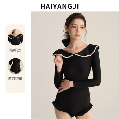 速发款202新款遮肚角温连身遮肉三长高级感泡袖泉游