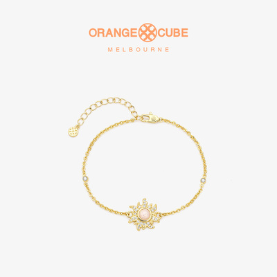 Orange Cube小太阳手链925银原创小众设计高级感时尚银饰女友礼物