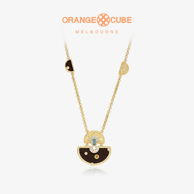 Orange Cube光芒项链颈链轻奢原创设计高级感饰品锁骨链女友礼物
