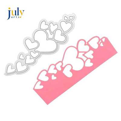 新款直销scrapbook DIY刀模碳钢蚀刻刀模儿童DIY压花刀模一串爱心