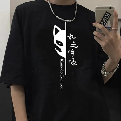 Demon Slayer Rengoku T Shirt Men Kimetsu No Yaiba Tshirt Ani