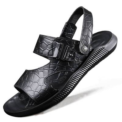 Summer Men Sandals Quality Leather Shoes Male Comfortable Sl