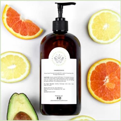 BARE BOTANICS 24oz Lemon Orange Avocado Oil Natural Avocado