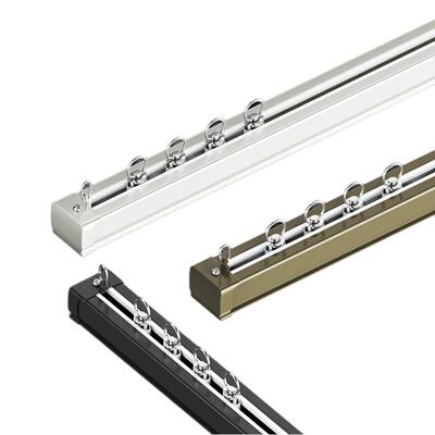2窗mm轻奢特厚轴承轮窗帘滑轨重型铝合JFL-1077金加厚帘轨.道8双