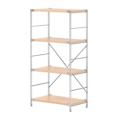 日式原木风厨物房收纳微架可组合地多层置物sw-03030架落家用烤箱