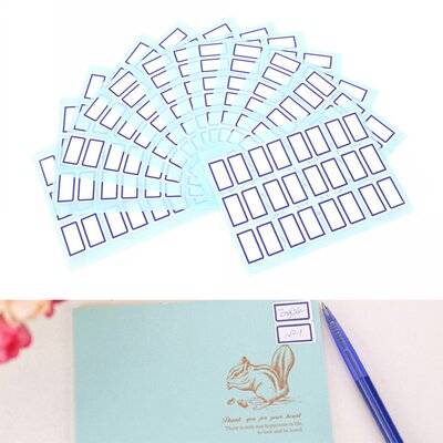 12 Sheets Self-adhesive Labels Blank Name Sticker Thermal La
