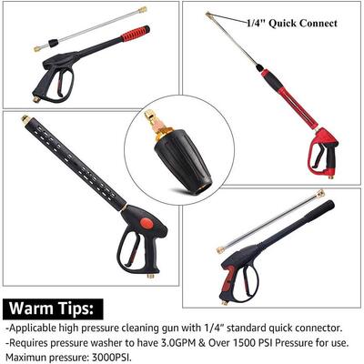 3000PSI高压清机涡喷喷嘴旋转清洗机洗嘴带1/4英轮CZT寸快速连接