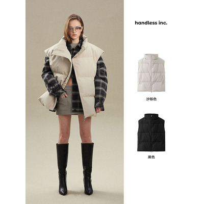 handless inc | 立领羽绒服90白鸭羽绒马甲