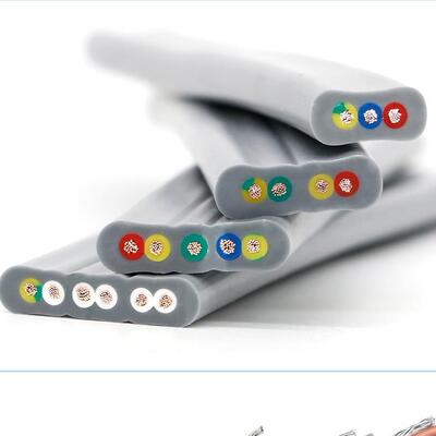 TVVB高柔性扁平电缆34678芯行车电梯电动伸缩门随行扁线TVVBG