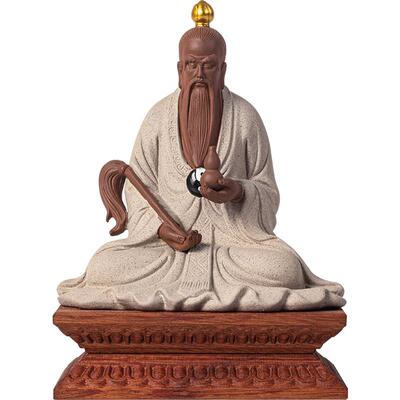 意中式陶瓷太上老君三清尊道祖元始天客厅禅意家居FRT博古创架装