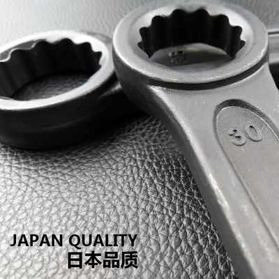 MIKUNI铬钒钢锻压重型单头口梅花敲击扳手2-1mmDIN7标准