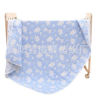 厂家六层纱布浴巾毛巾q被宝宝童被婴童盖毯吸水透气柔软亲肤