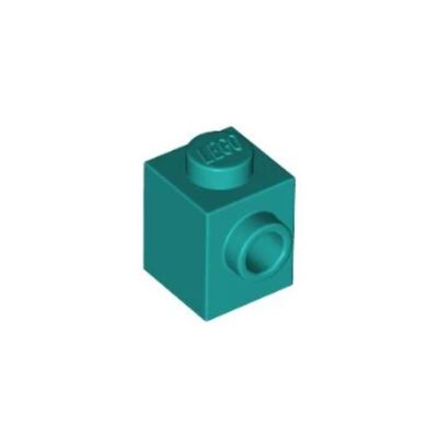 乐高/LEGO积木零件 6213781 87087  蓝绿色 1x1单侧带凸点砖