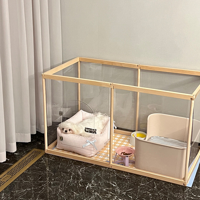 宠物小狗围栏自用组合实木猫笼子