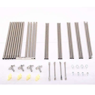 落地压脚四柱不锈钢架子杆子 蚊帐支架加厚加粗三通不锈钢1.258