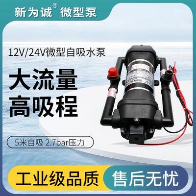 装载机除尘水泵 新为诚12v24v隔膜电动自吸泵BSP27250S直流水泵