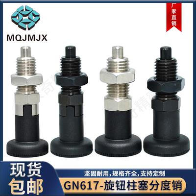 不锈钢分度销自锁复位旋钮柱塞冈特GN617定位弹簧销SXPA/SXPK销子